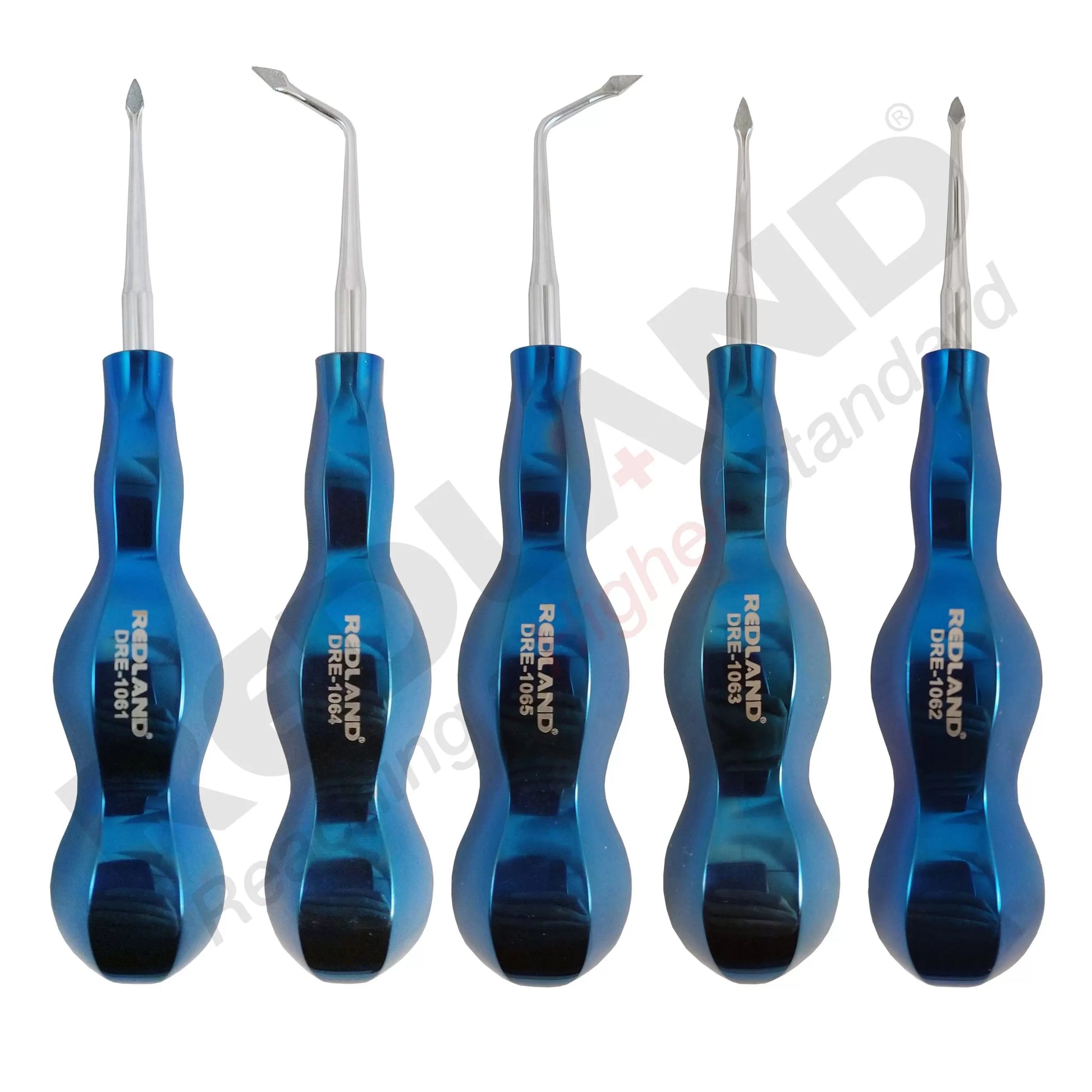 REDLAND ATRAUMATIC DENTAL EXTRACTION ELEVATOR KIT 5PC – DIAMOND COAT ...