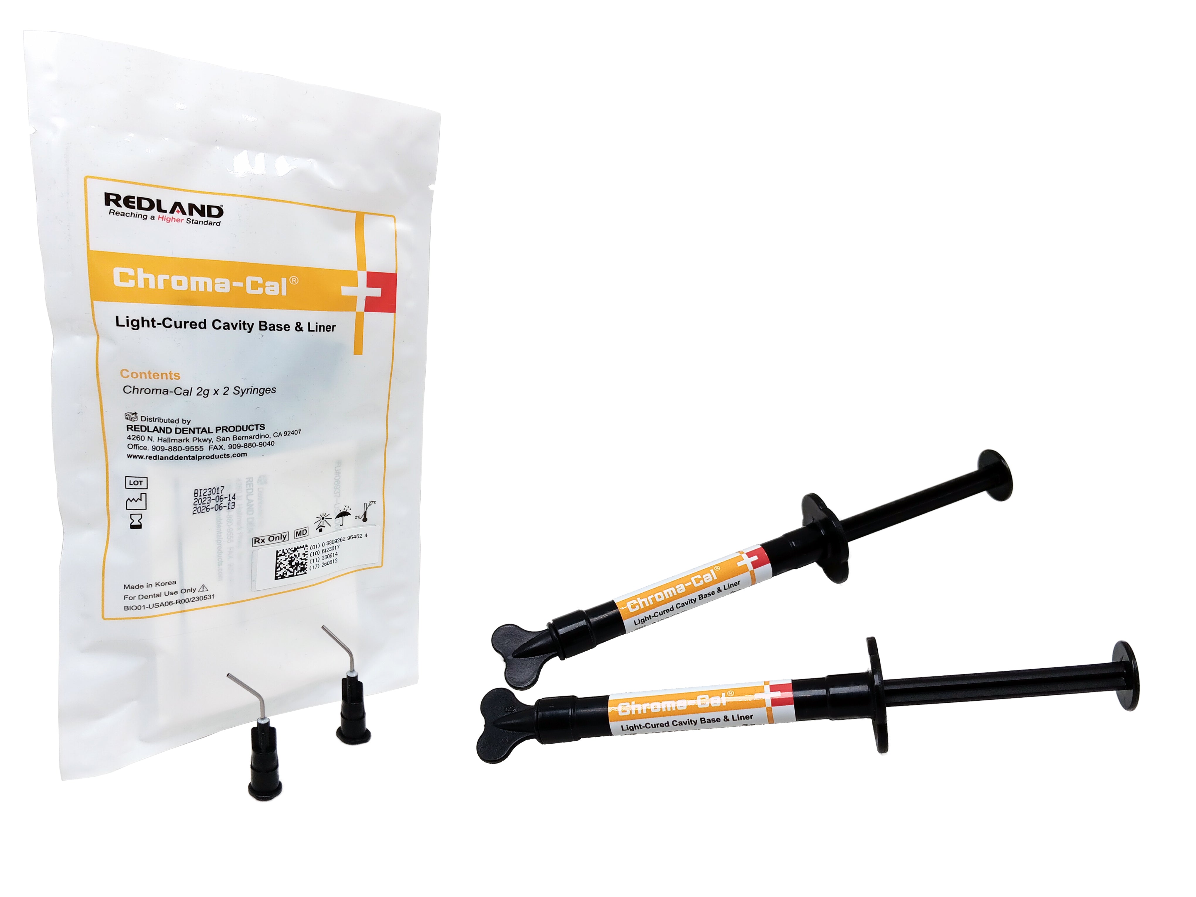 REDLAND Chroma-Cal Light-cure Cavity Liner [Calcium hydroxyapatite] 2x ...