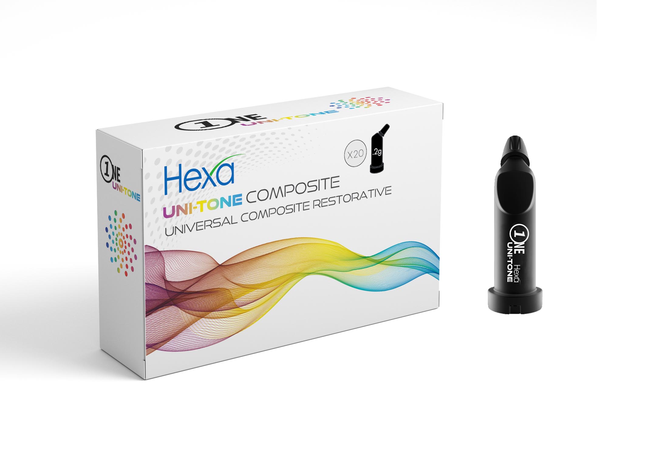Hexa Dental Uni-Tone One Shade Universal Composite 20/pk – Tri County Dental Supply